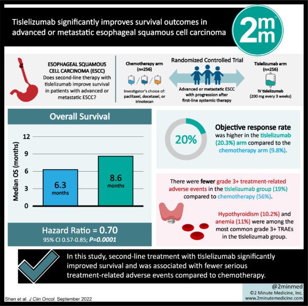 #VisualAbstract: Tislelizumab significantly improves survival outcomes ...