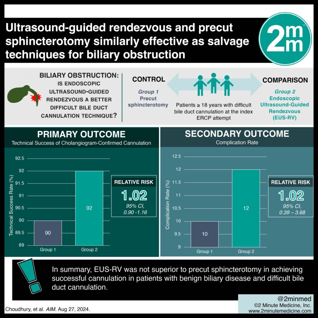 VisualAbstract: Ultrasound-guided rendezvous and precut sphincterotomy ...